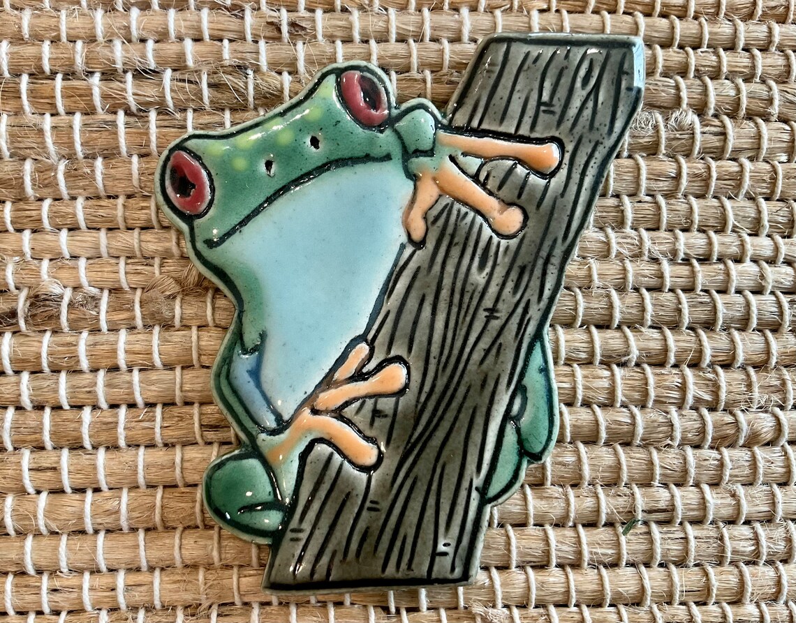Ceramic Tree Frog Mosaic Tile Handmade Tropical Jungle - Etsy