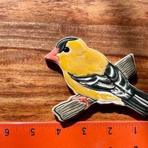 Handcrafted Ceramic Goldfinch Mosaic Tile: Two Original Designs for ...