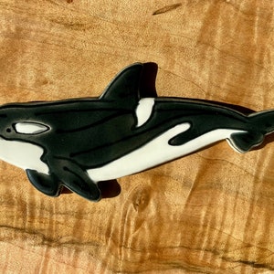 Handmade Ceramic Orca Whale Mosaic Tile: Three Original Nautical ...