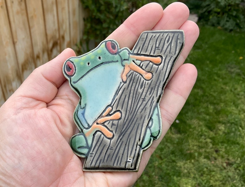 Ceramic Tree Frog Mosaic Tile Handmade Tropical Jungle - Etsy