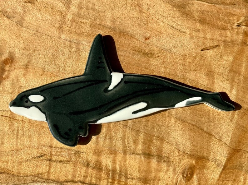 Handmade Ceramic Orca Whale Mosaic Tile: Three Original Nautical ...