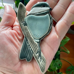 Ceramic Chickadee Mosaic Tile, Handmade and Glazed Exclusive Design ...
