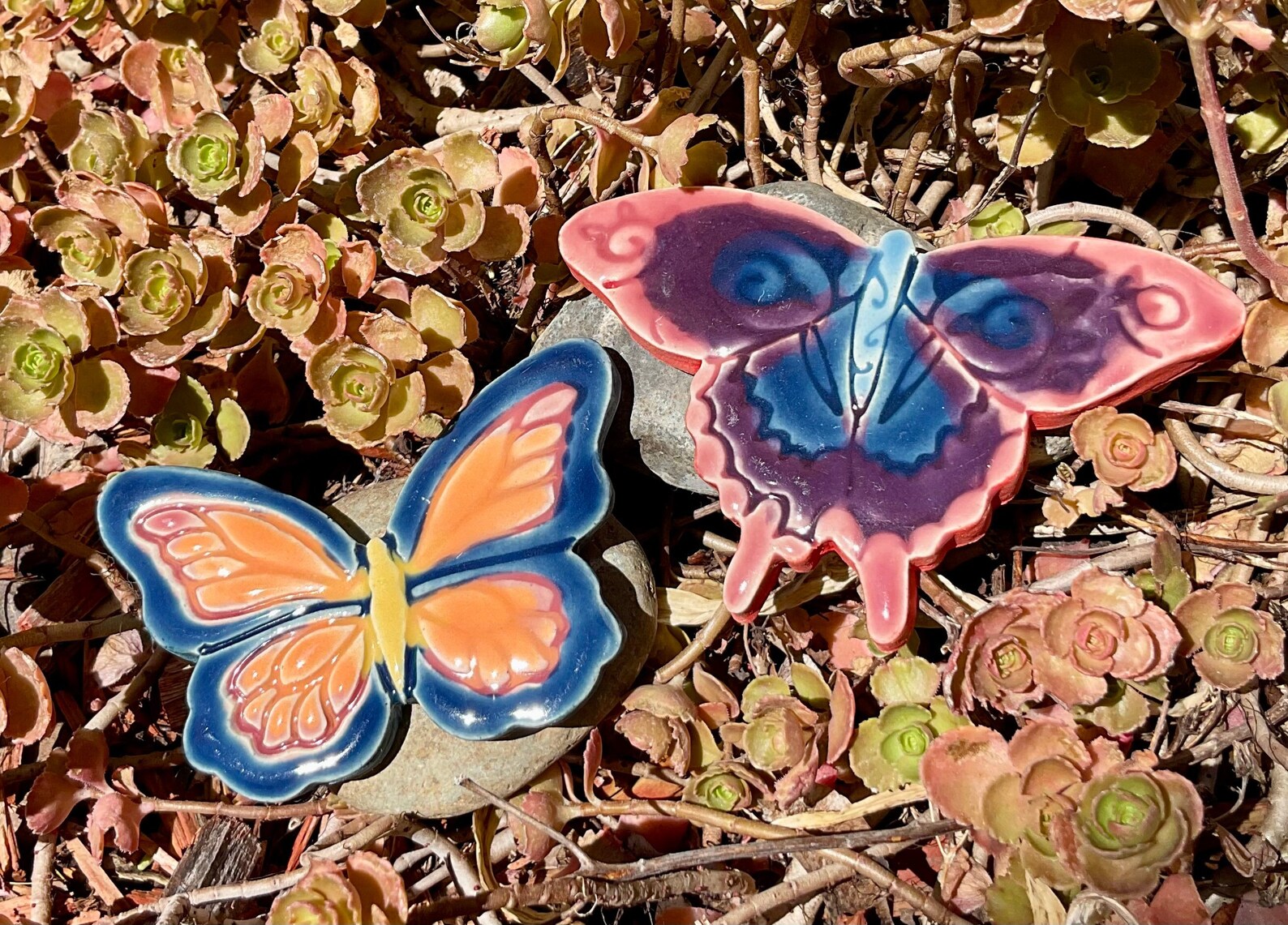 Ceramic Butterfly Mosaic Tile Handmade Glazed Bug Insect - Etsy