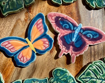 Dragonfly Mosaic Tile, Choose From Two Colors, Handmade and Glazed ...