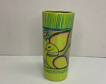 Vintage Green Folk Art Pottery - Etsy