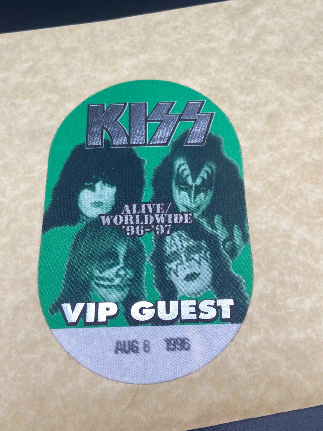 1996 Kiss Alive Worldwide Tour VIP Guest Backstage Pass, Vintage Bands ...
