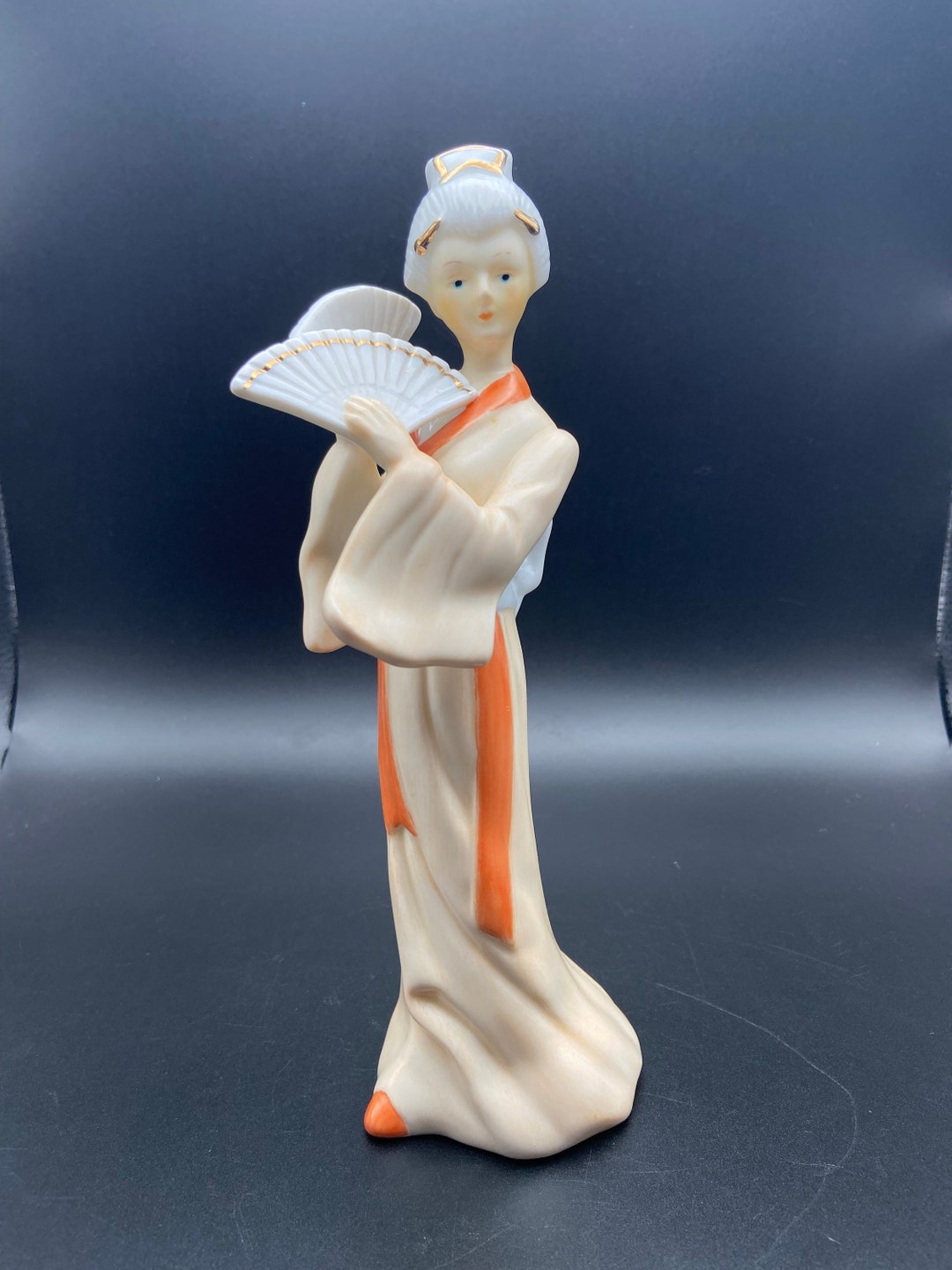 Vintage Ceramic Geisha Girl Figurine, Oriental Woman Figurine, Vintage ...