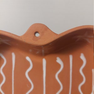 Vintage Ceramic Redware Heart Shaped Pottery Pan, Redware Wall Decor ...