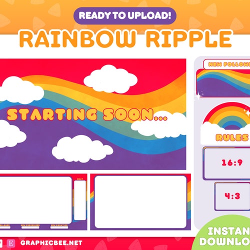Animated Twitch Overlay LGBTQ Pride Month Rainbow Stream - Etsy