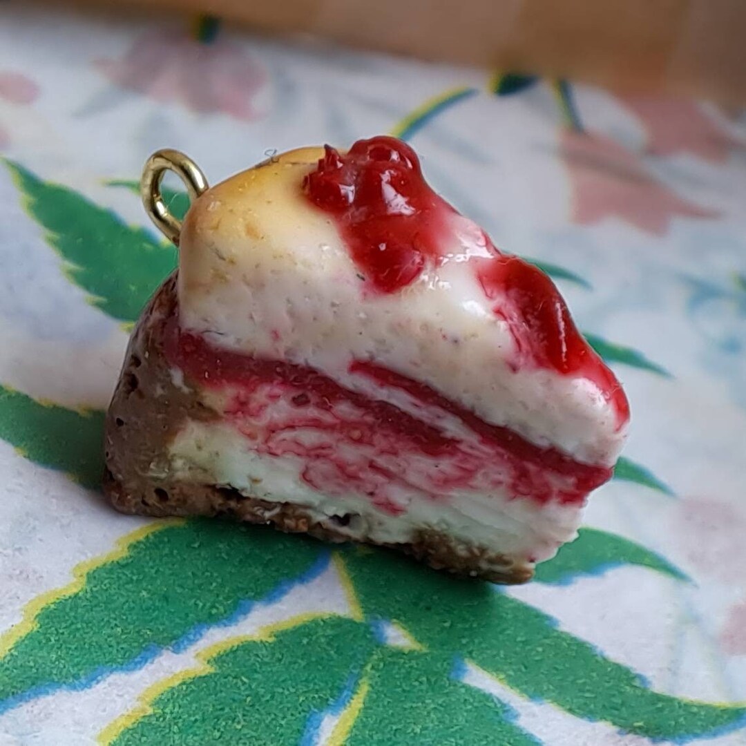 Cheesecake Earrings, Miniature Dessert, Handmade Gift, Cute Stocking ...