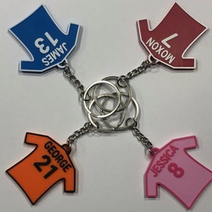 Personalised Jersey Key Ring - 3D Printed - Etsy
