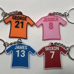 Personalised Jersey Key Ring - 3D Printed - Etsy