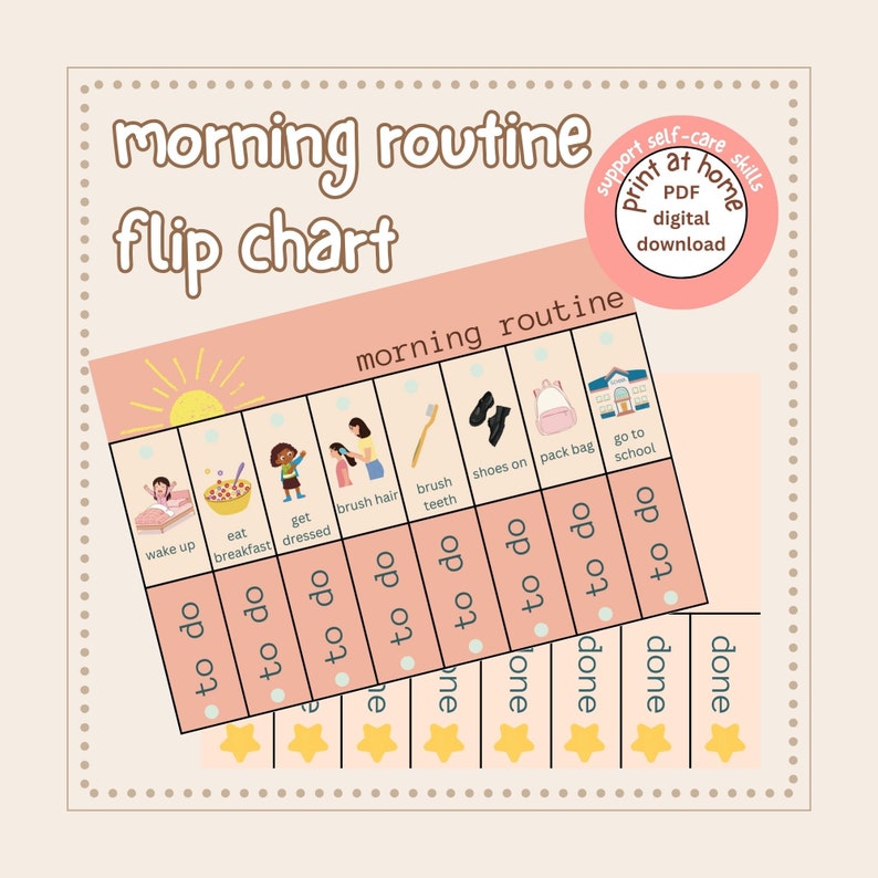 Routine Flip Chart - Morning - Etsy