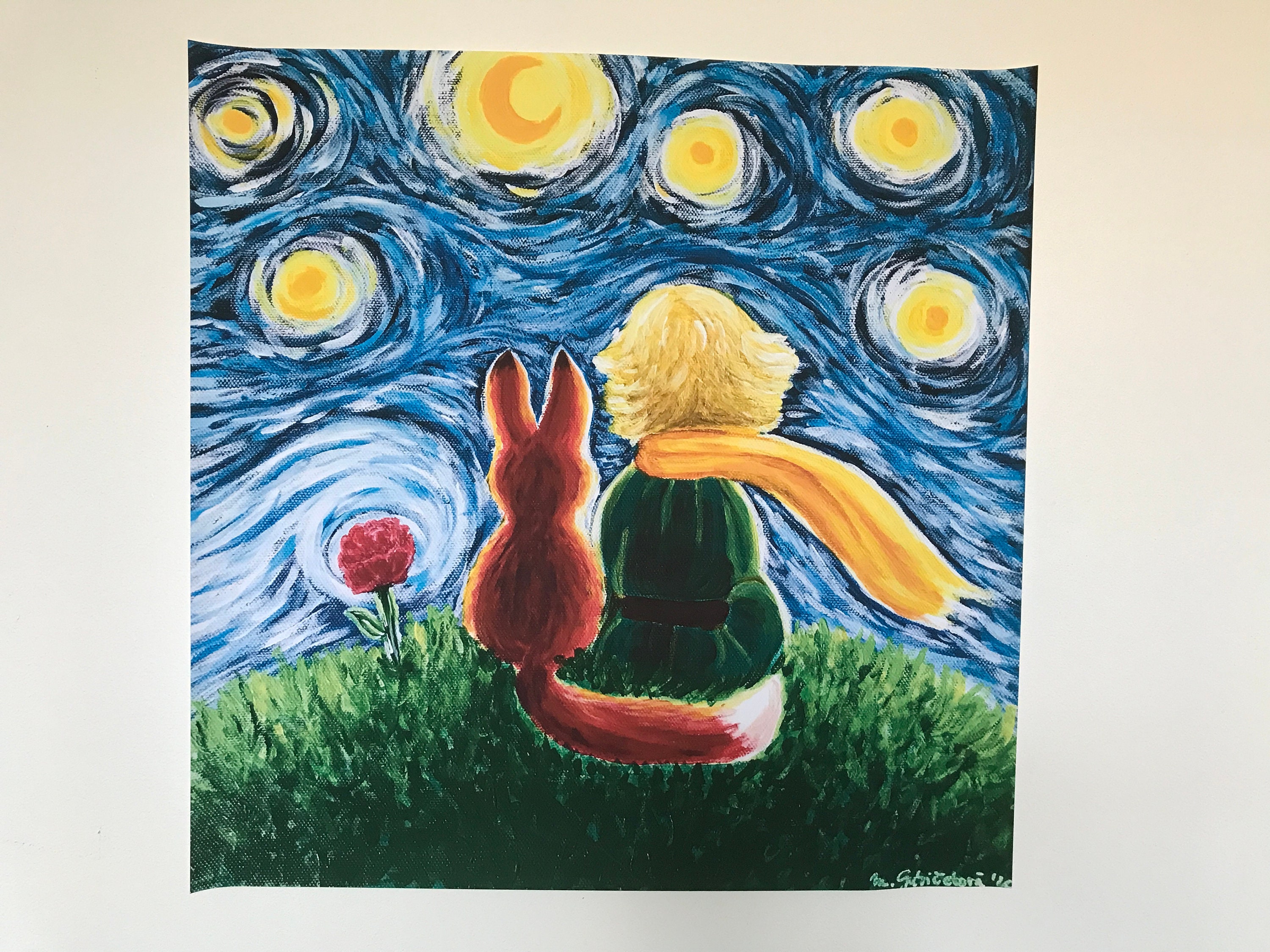 The Little Prince & Starry Night PRINT - Etsy