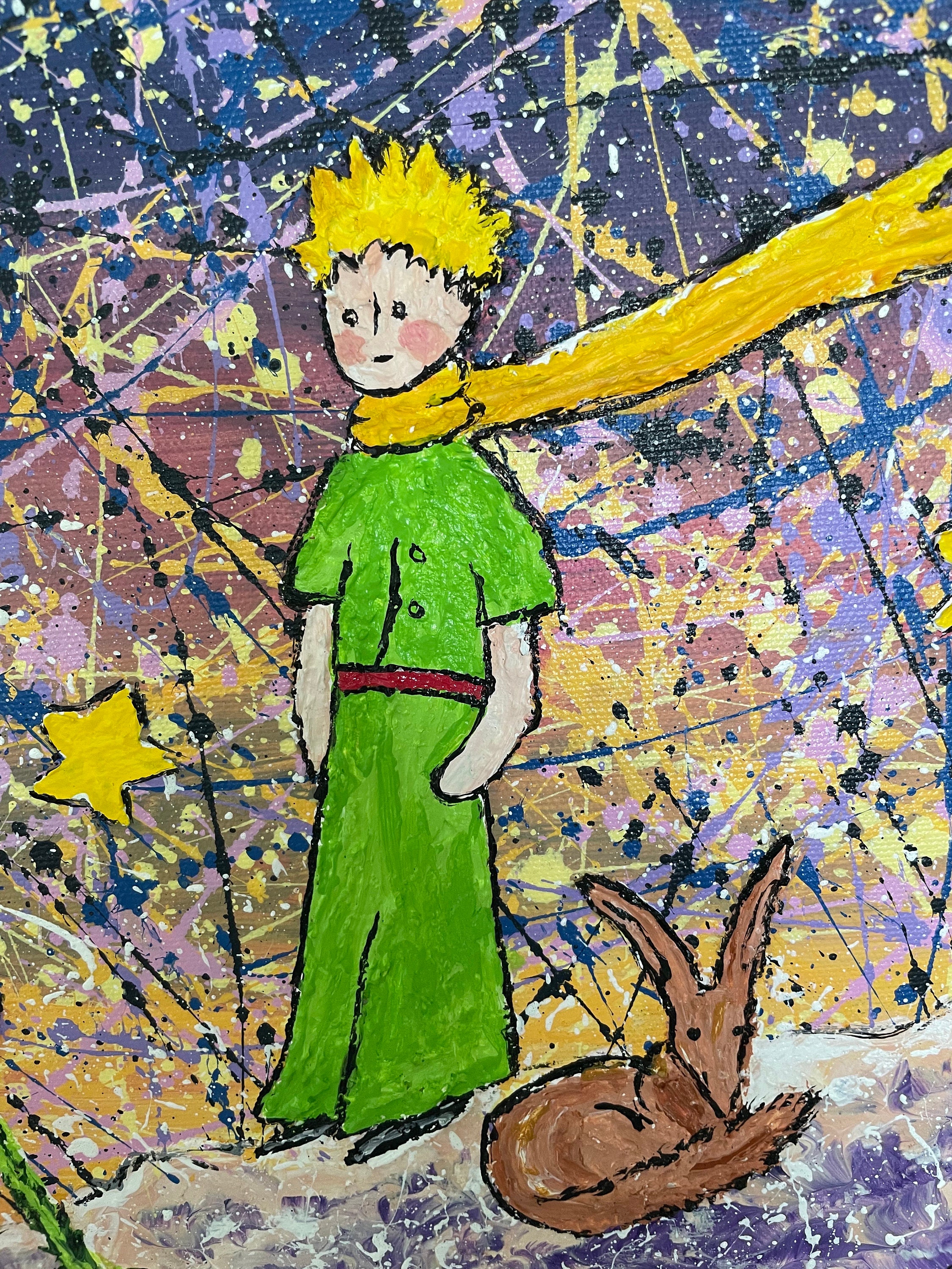 The World of the Little Prince - N.2. 3D Sculpture Painting. Streched ...