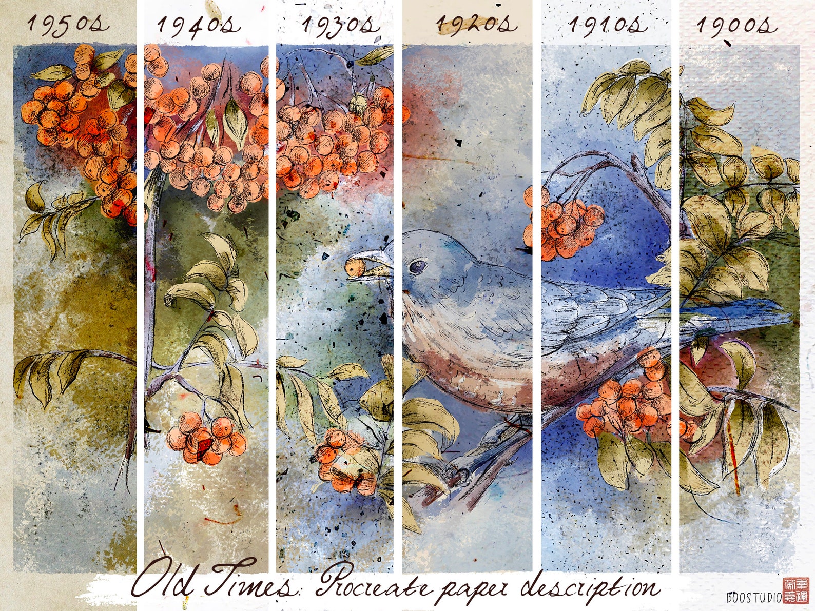 Old Times - Procreate Brushes, Vintage Brushset, Old Vintage Paper ...