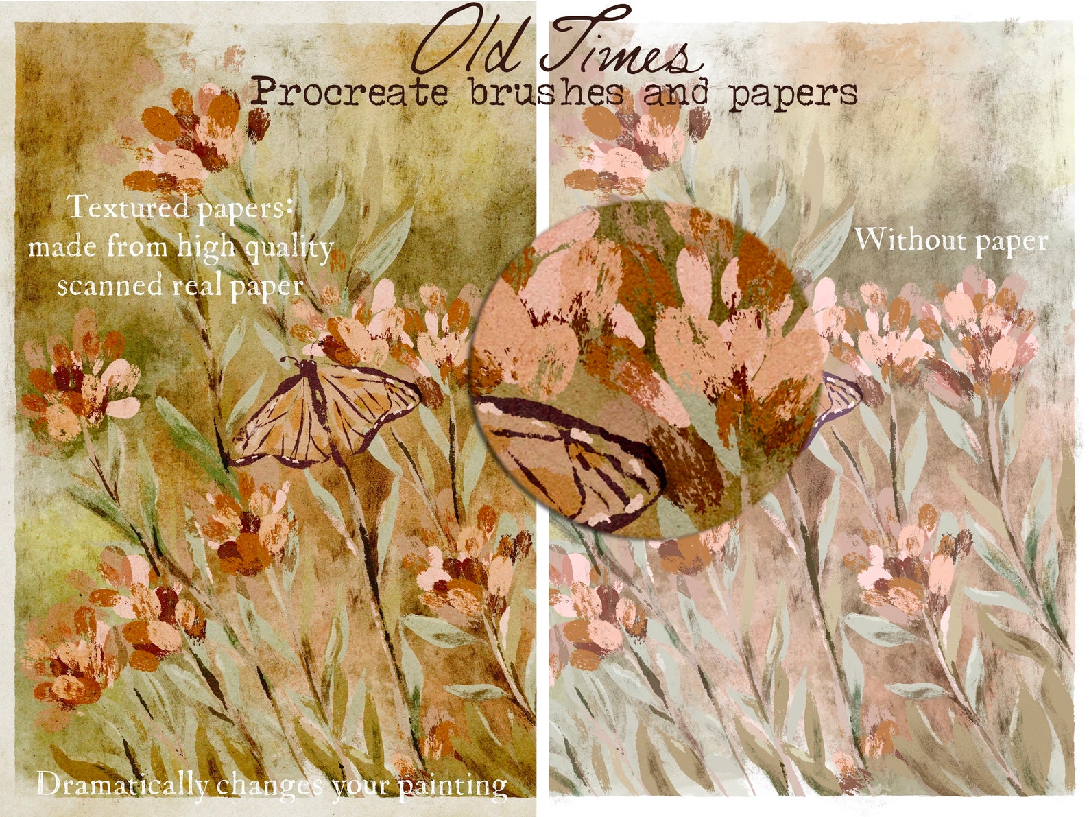 Old Times - Procreate Brushes, Vintage Brushset, Old Vintage Paper ...