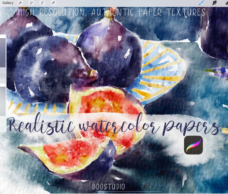 5 Procreate Watercolor Papers Watercolor Paper Texture - Etsy