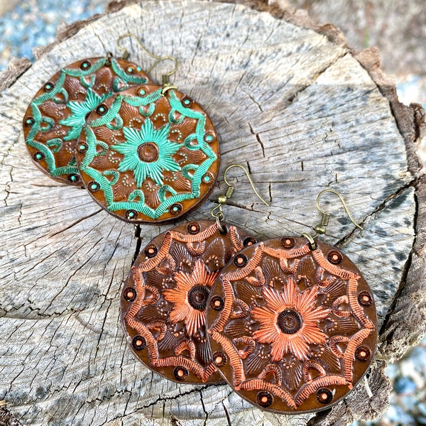 Rustic Earrings - Etsy