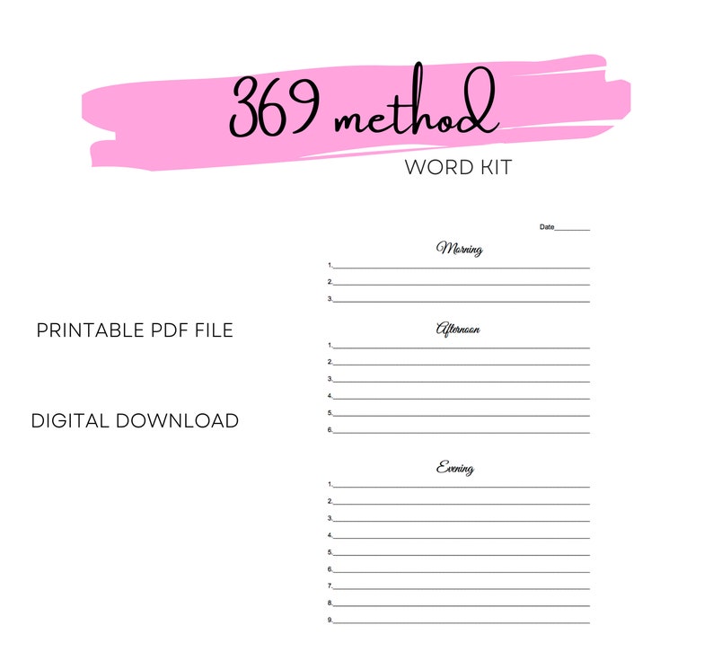 PERSONAL 369 Manifestation Journal,369 Method,law of Attraction Journal ...
