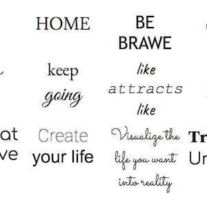 Vision Board Printable | Inspirational Quotes & Words | Vision Board ...