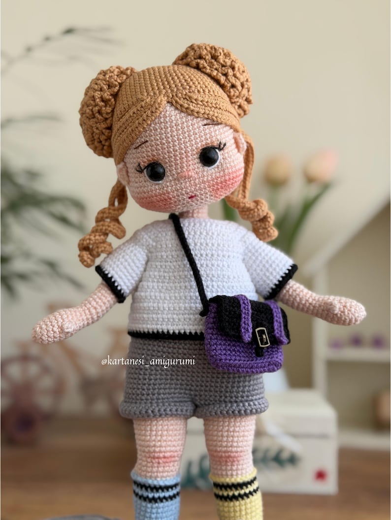 Mia Crochet Amigurumi Doll Pattern, Skater Girl, Cute Crochet Doll ...
