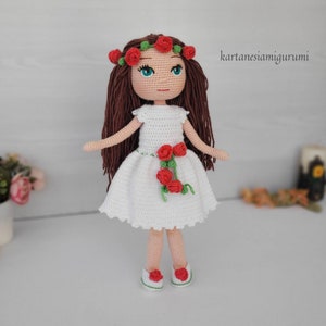 Crochet Doll Pattern: Yasemin Doll With Rose Costume (PDF) - Etsy