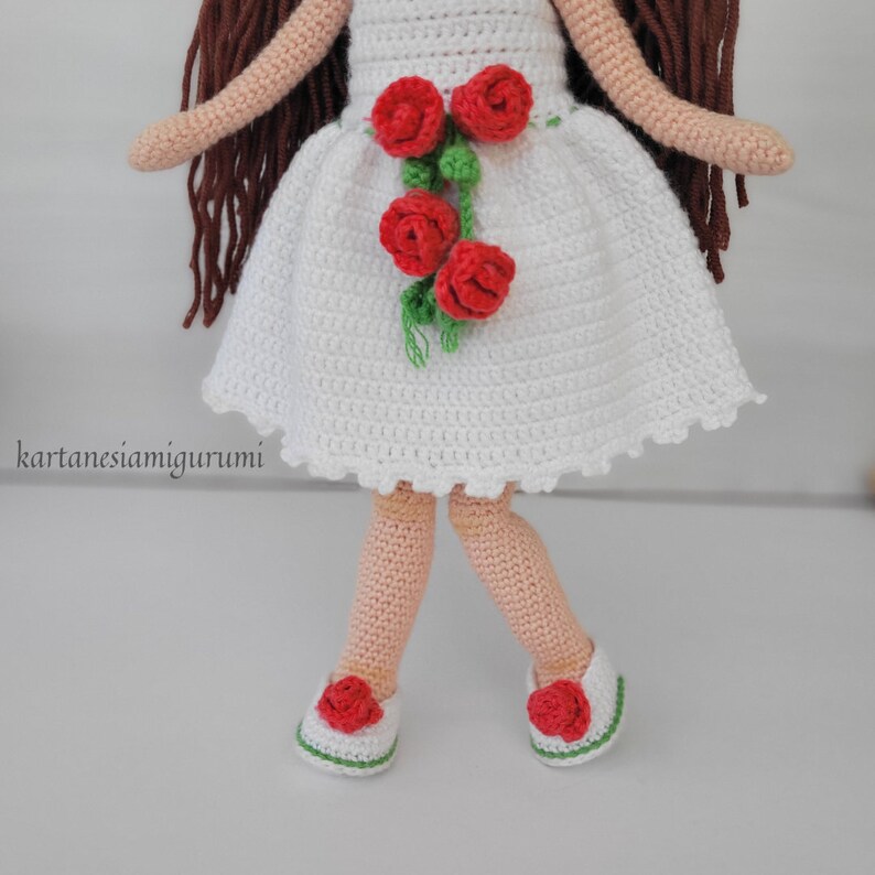 Crochet Doll Pattern: Yasemin Doll With Rose Costume (PDF) - Etsy