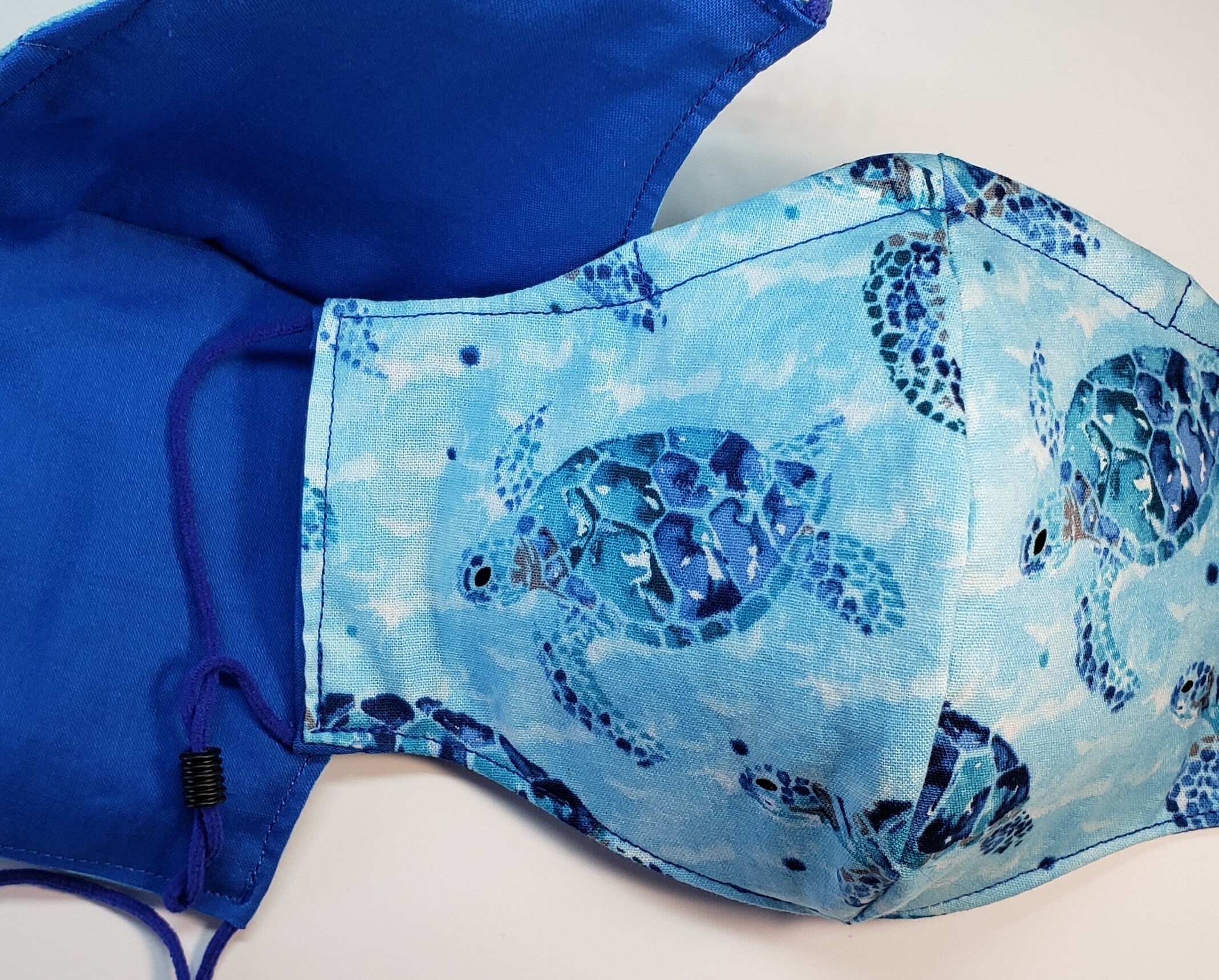 Sea Turtle Print Face Mask Handmade 100% Cotton Washable - Etsy UK