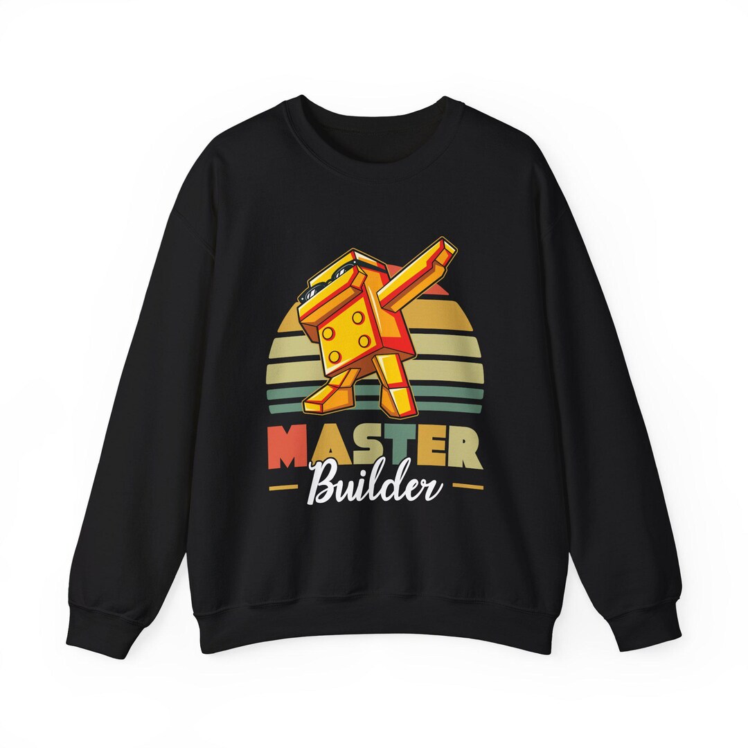 Master Builder Retro Block Building Brick Crewneck Sweatshirt - Etsy