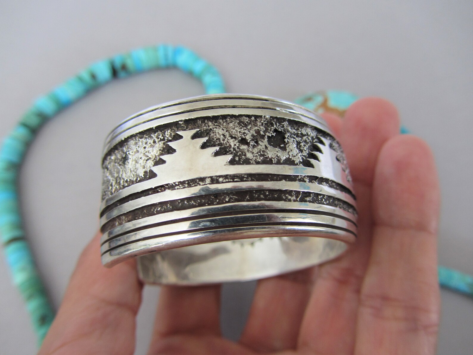 Vintage Signed Andrew Mccabe Navajo Rug Pattern Sterling - Etsy