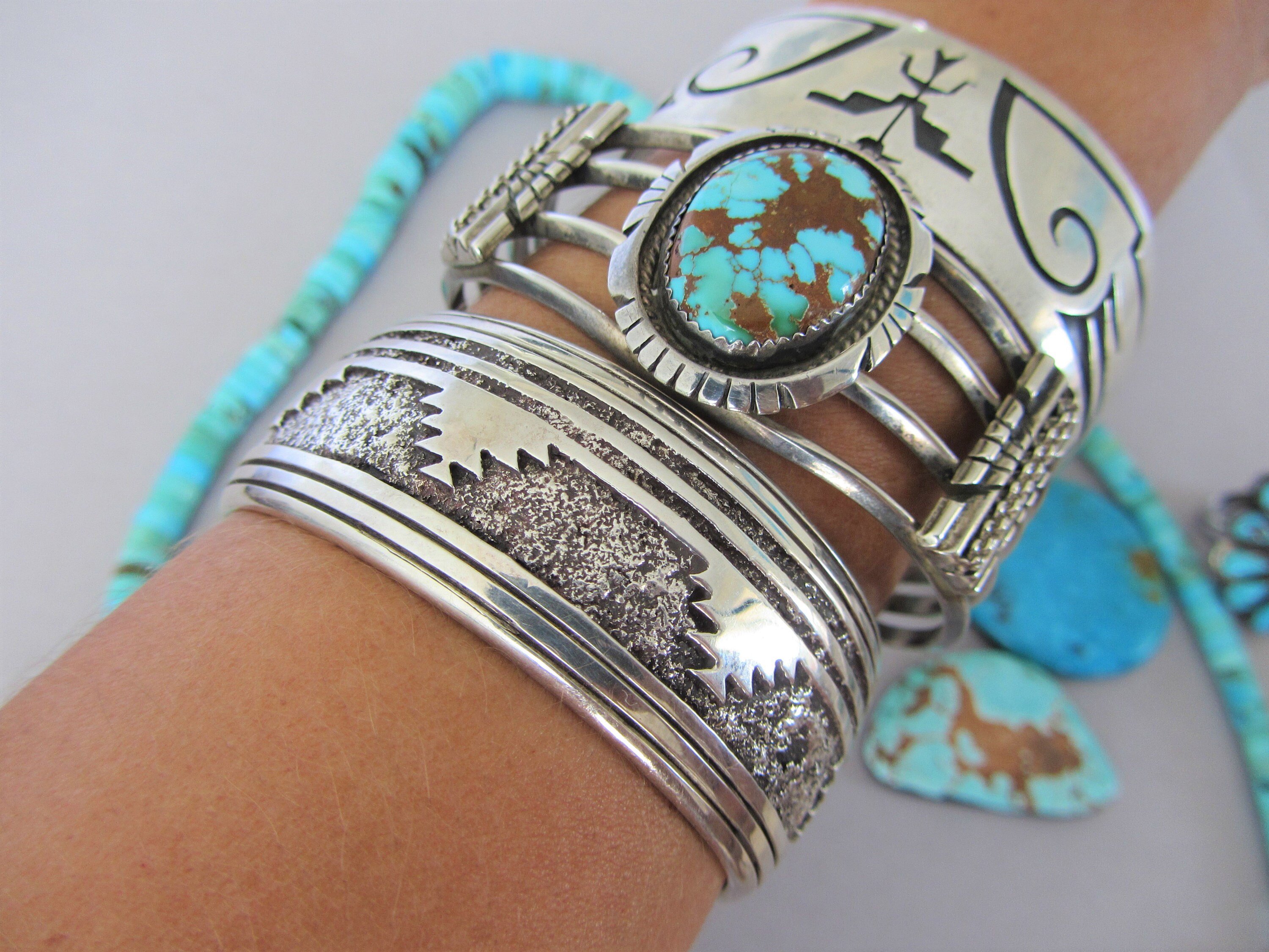 Vintage Signed Andrew Mccabe Navajo Rug Pattern Sterling - Etsy