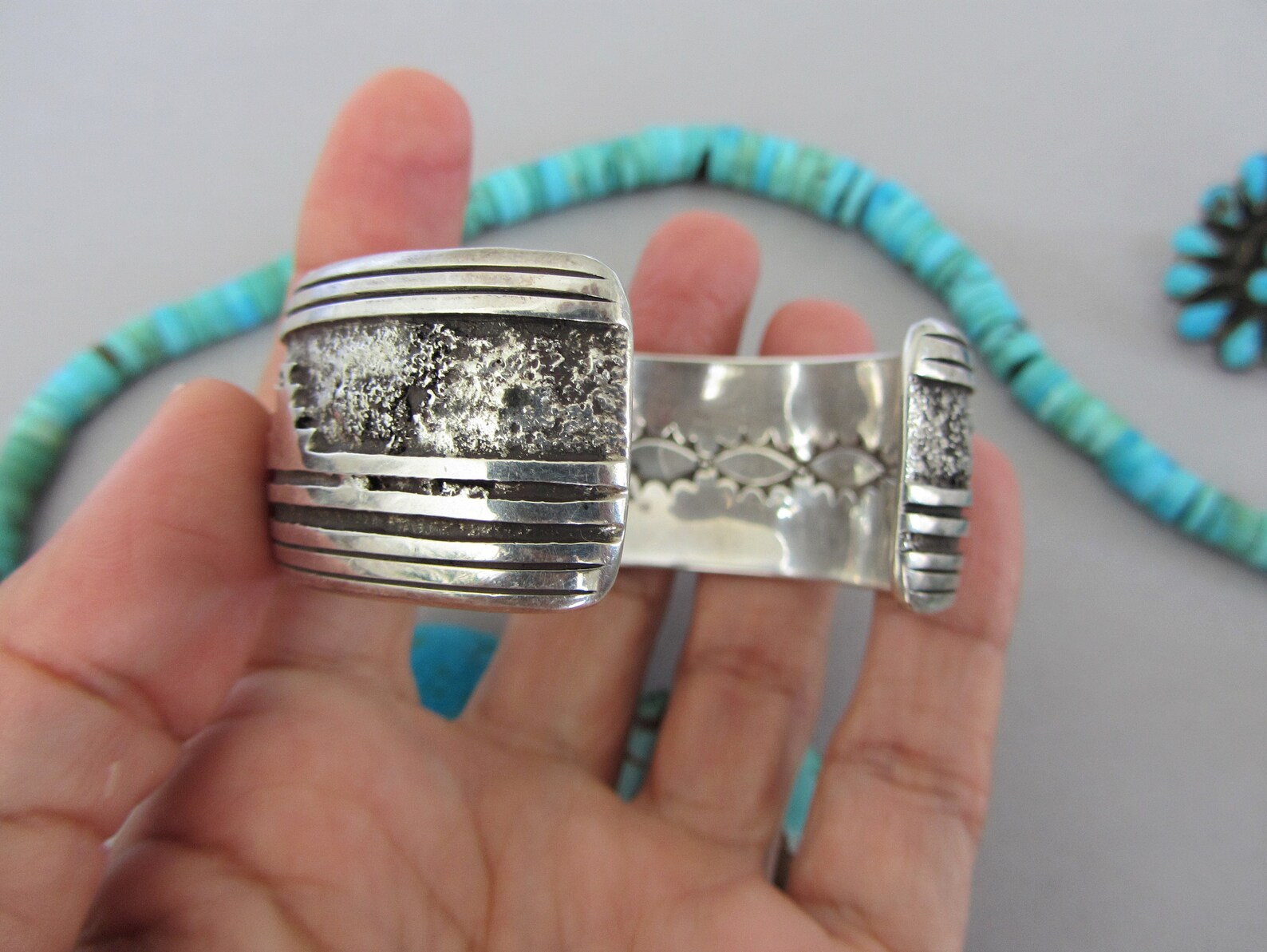 Vintage Signed Andrew Mccabe Navajo Rug Pattern Sterling - Etsy