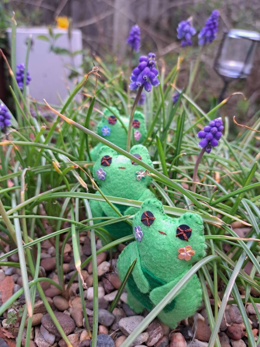 Felt Frog Friend Mini Frog Plush - Etsy