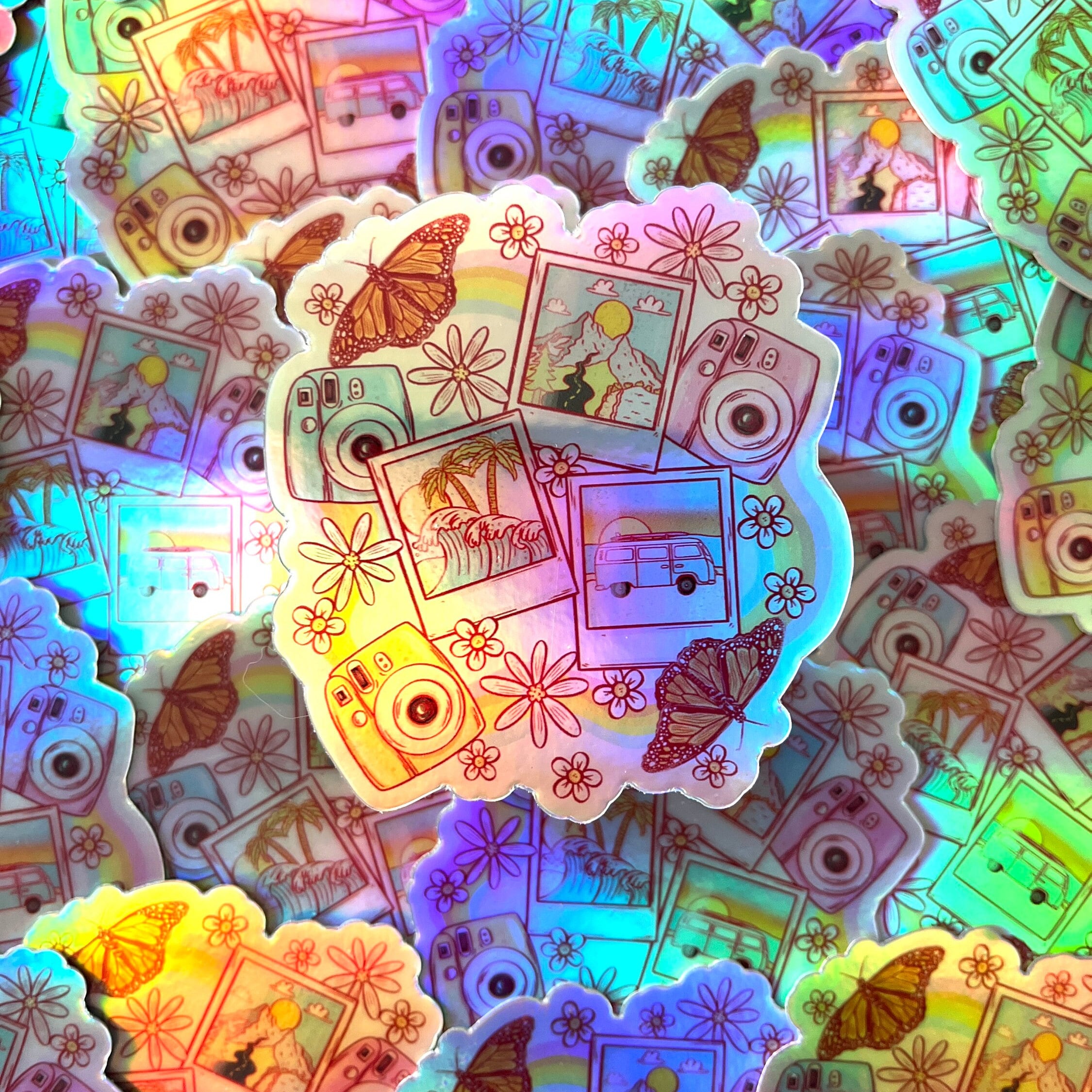 Holographic Polaroid Camera Sticker - Etsy
