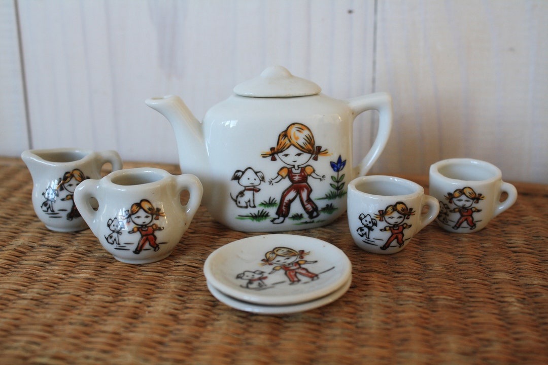 Tiny Tea Set, Tea Party Set, Japanese Tea Set, Doll Tea Party Set, Made ...