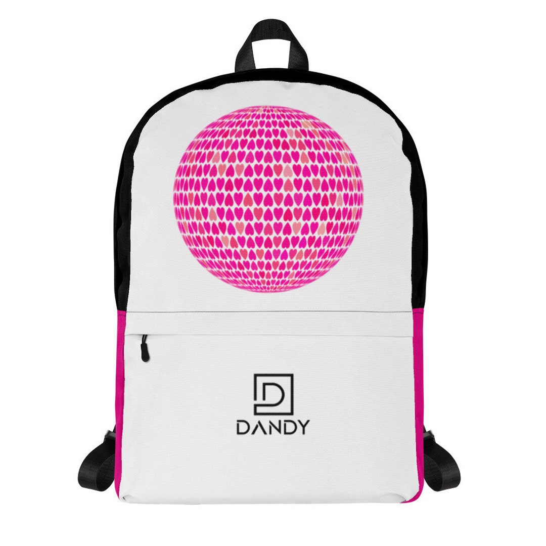 Heart Backpack Pink Backpack Hot Pink Backpack Laptop Backpack Medium ...