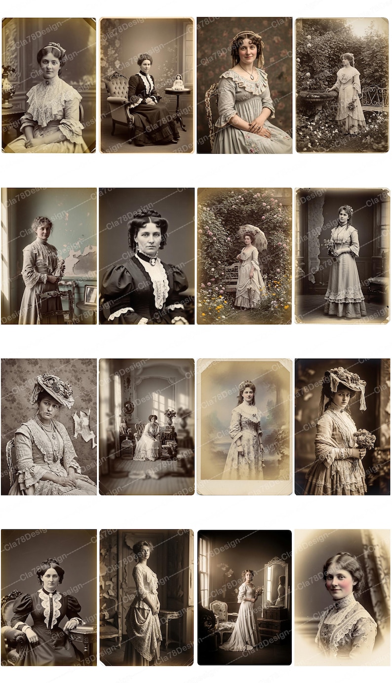 Vintage Women Ephemera, Antique Victorian Lady Portraits, Junk Journal ...