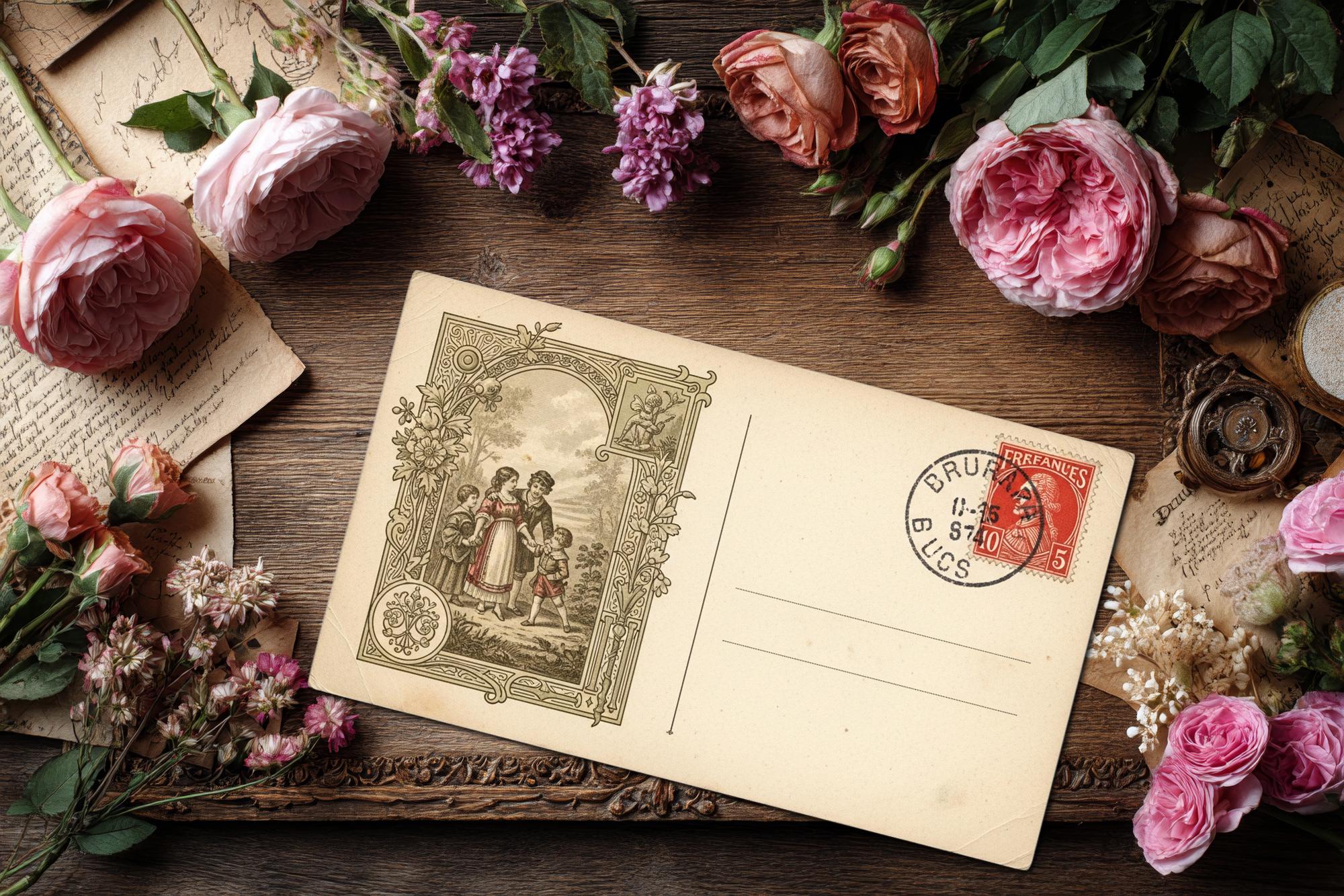 Vintage French Postcards Digital Download, Antique Ephemera for Junk ...
