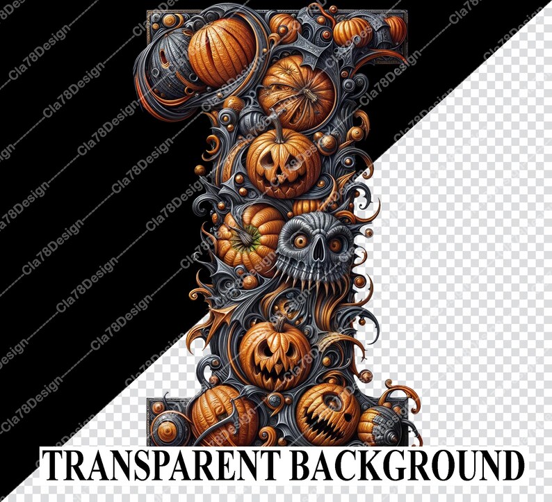 Halloween Letters, Halloween Clipart, Halloween Font, Spooky Season ...