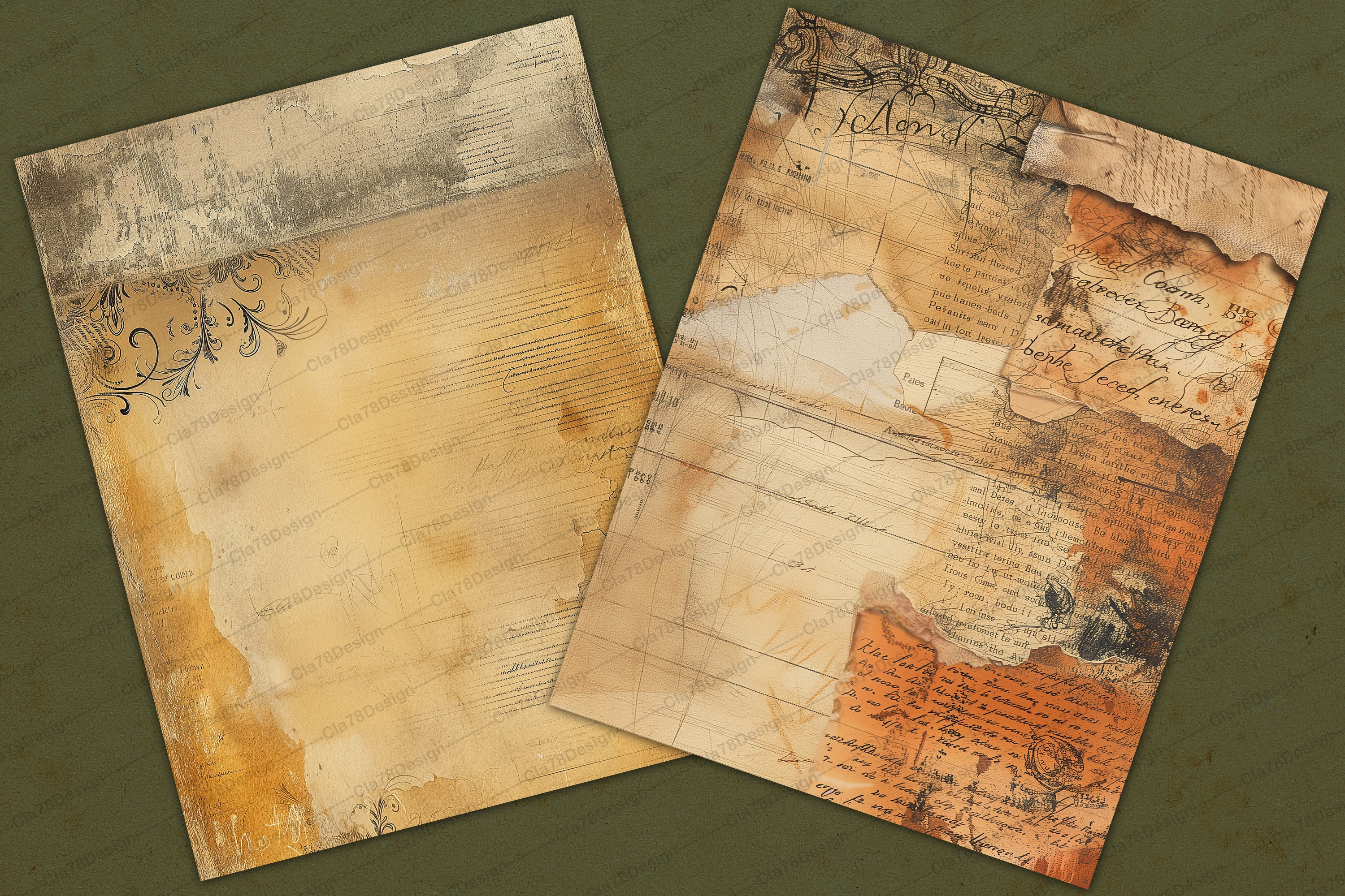 15 Scrapbook Sheets Junk Journal Printable Pages, Junk Journal Kit ...