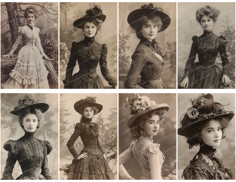 Vintage Photos of Women, 70+ Pc, Digital Junk Journal Ephemera ...