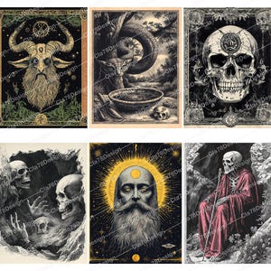 Vintage Mystic Occult Pages, Digital Junk Journal Paper, Printable ...