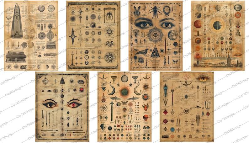 Mystic Occult Junk Journal Printable Pages, Junk Journal Kit, Scrapbook ...