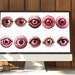 20 Horror Eyes Clipart 8" X 8" - Transparent Background Digital ...
