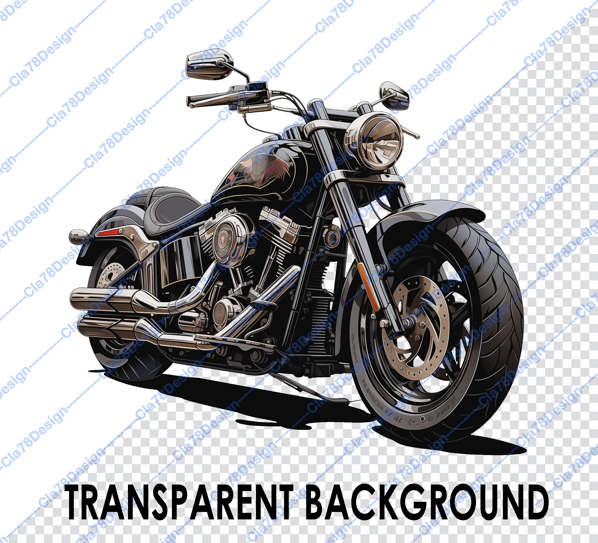 20 Vintage USA Motorcycles Clipart 8