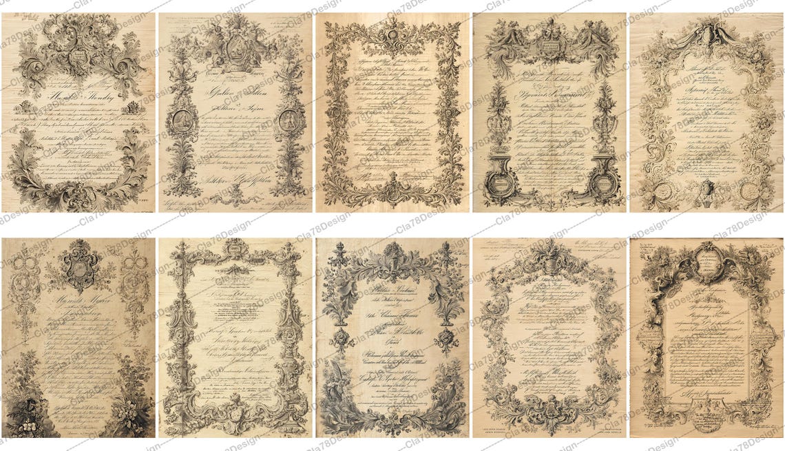 Vintage Handwritten Documents Junk Journal, Old Papers, Vintage ...