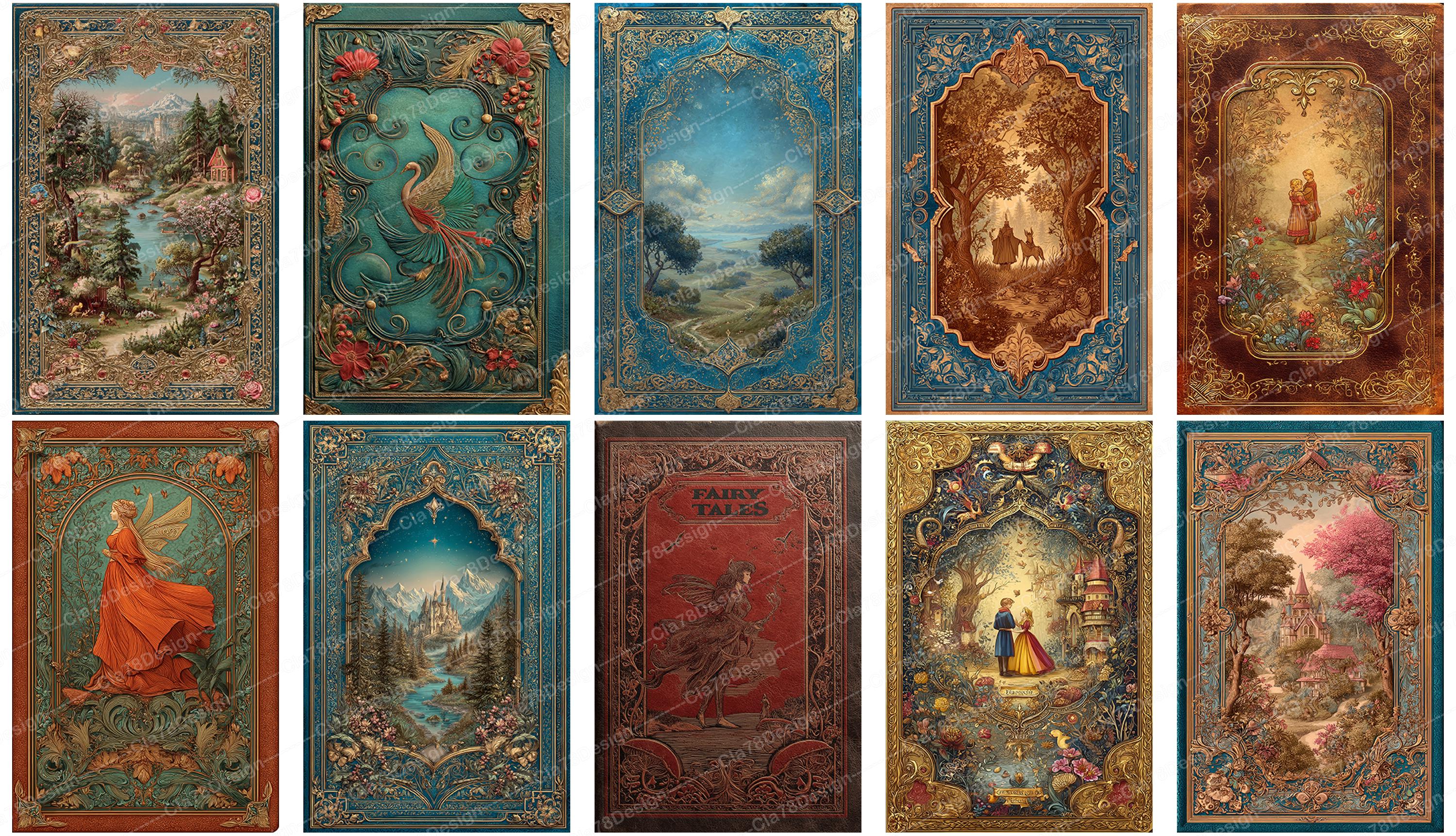 Fantasy Book Covers Junk Journal, Topper, Cover, Decorative, Neutral ...
