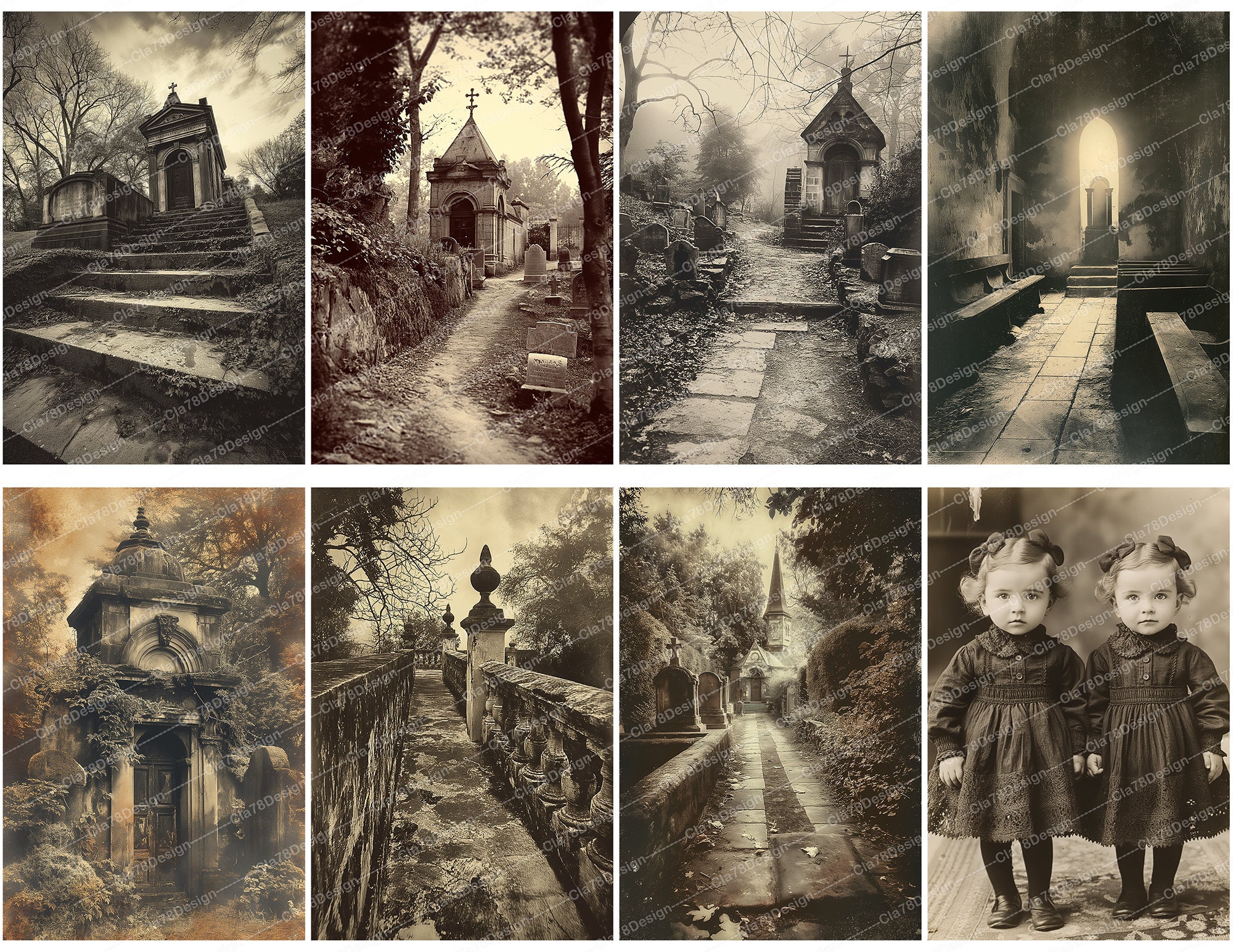 Creepy Vintage Photos Printable Halloween Photographs Victorian Images ...