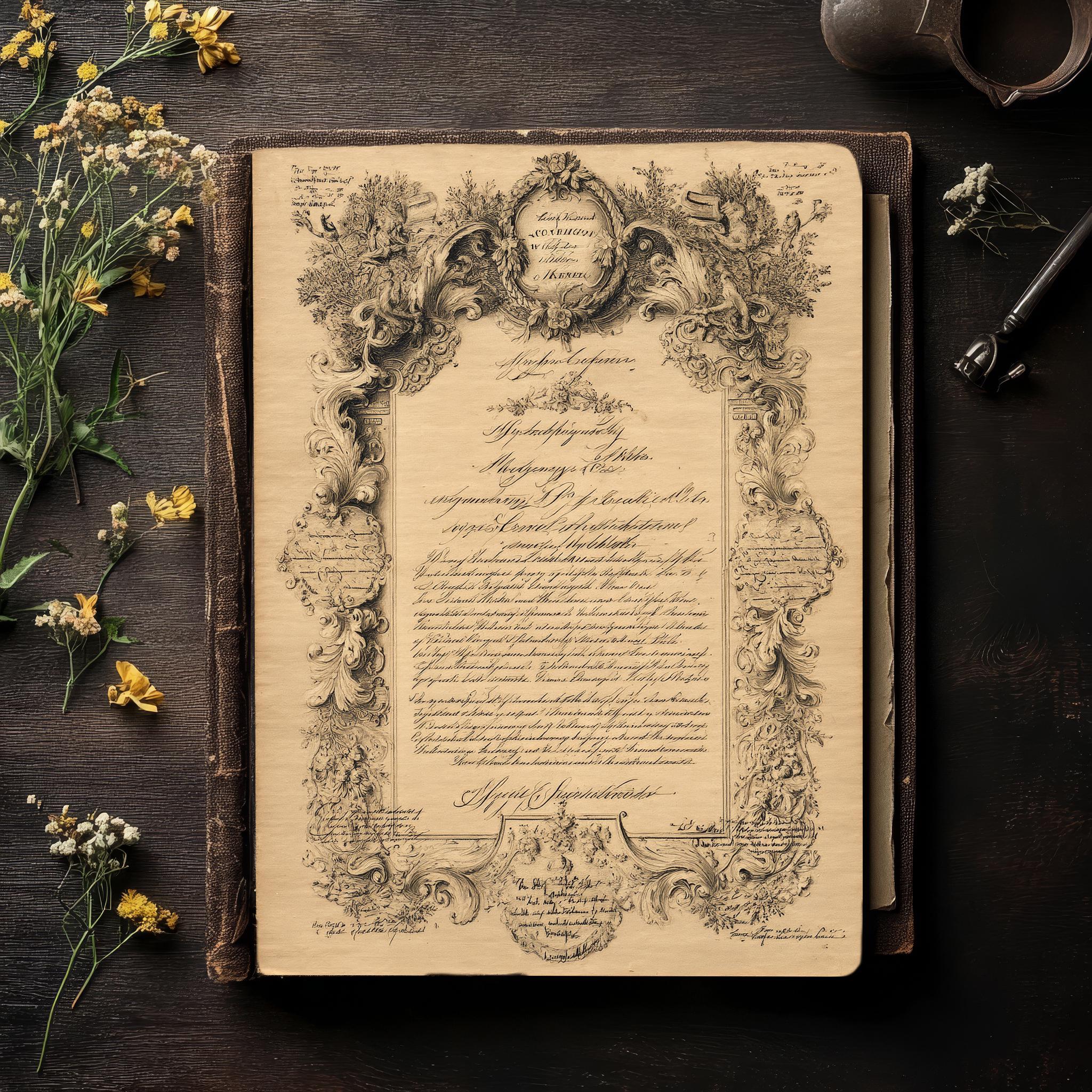 Vintage Handwritten Documents Junk Journal, Old Papers, Vintage ...